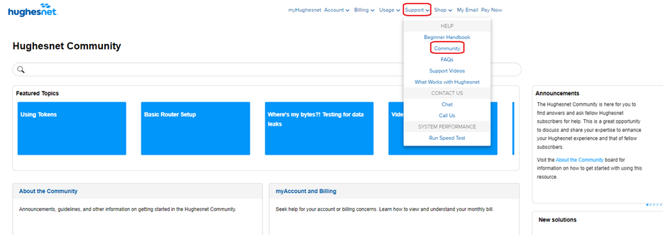 What is the Hughesnet Community?